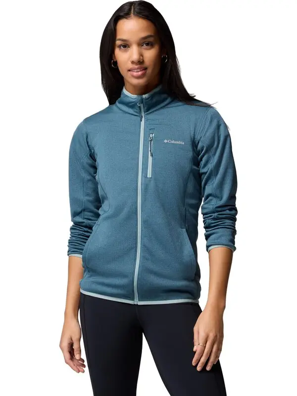 Columbia Essential Hike™ Grid Fleece Full Zip Jacket - Everblue, Crushed Blue