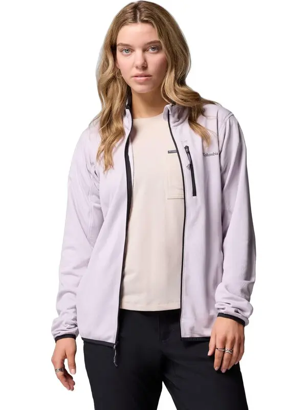 Columbia Essential Hike™ Grid Fleece Full Zip Jacket - Lavender Pearl, Shale Purple