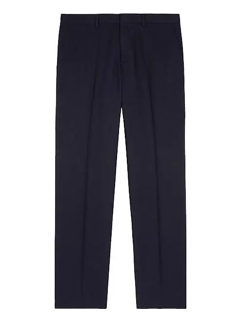 The Kooples Straight-leg Mid-rise Trousers - Navy