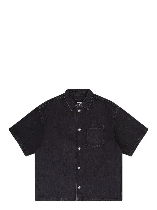 PURPLE BRAND Short-sleeve Shirt - Black