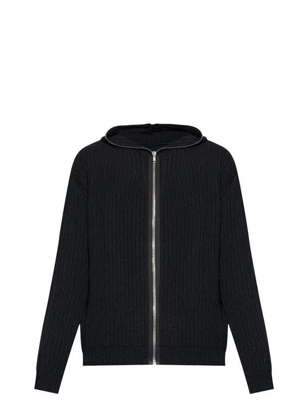 Rick Owens Heavy Wool Zipped Hoodie - Black