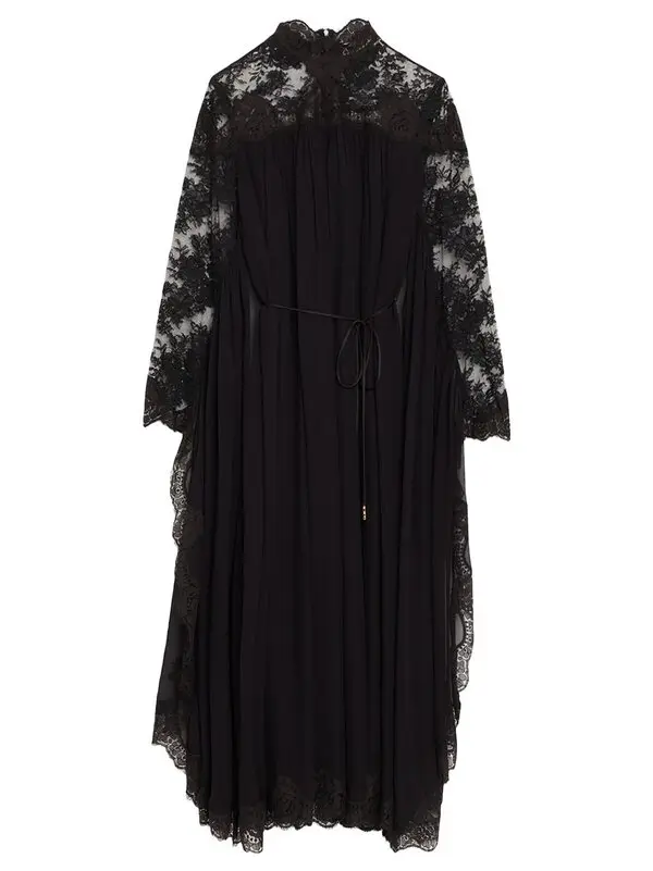 Zimmermann Lace Bat-wing Maxi Dress - Black