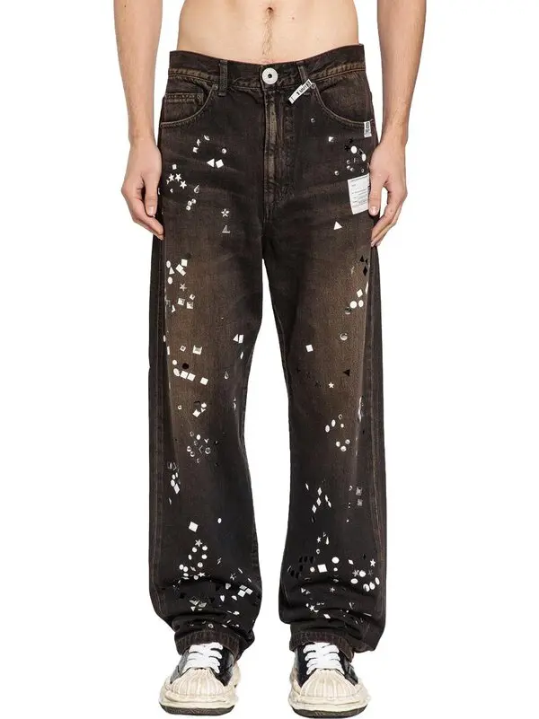 Mihara Yasuhiro Embellished Jeans - Black