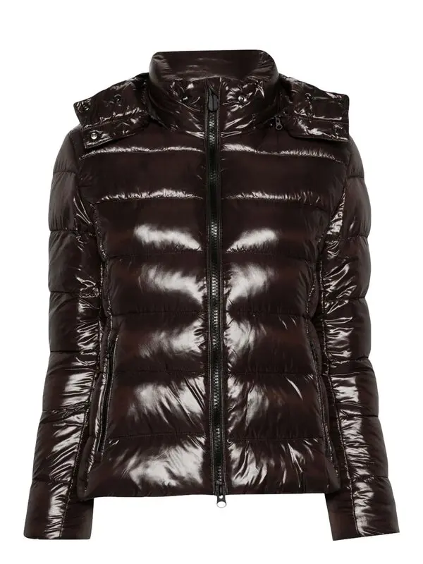 SAVE THE DUCK Cosmary Short Down Jacket - Marrone E Nero