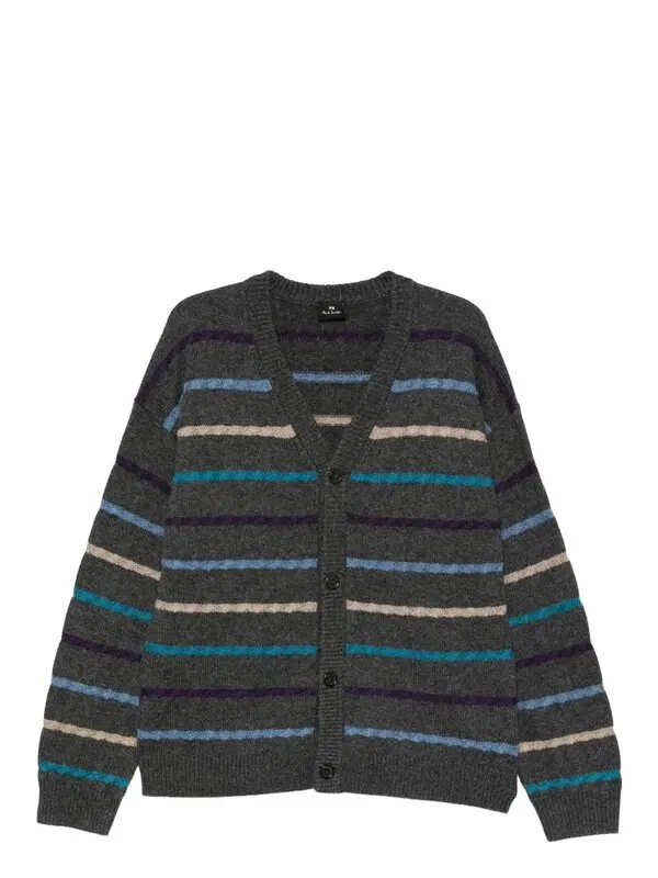 Paul Smith Striped Cardigan - Black
