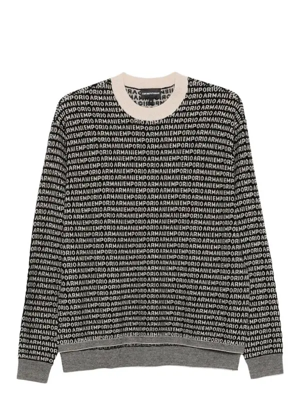Emporio Armani Wool Crewneck Jumper - Black