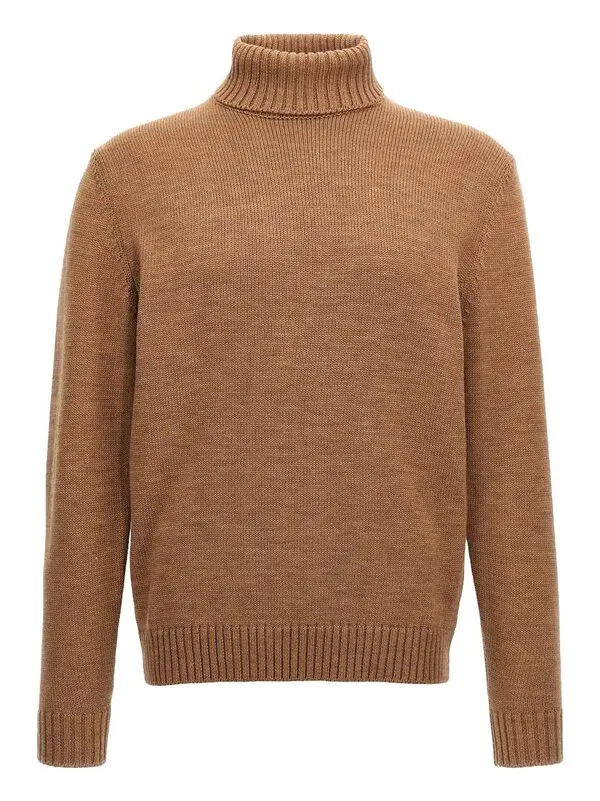 ZANONE Turtleneck Sweater - Brown