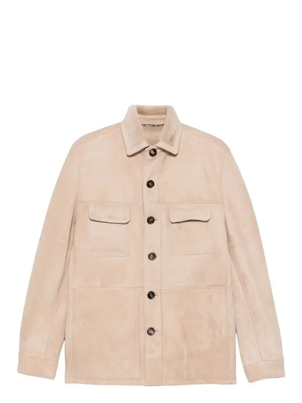 RIFUGIO Leather Outerwear - Beige