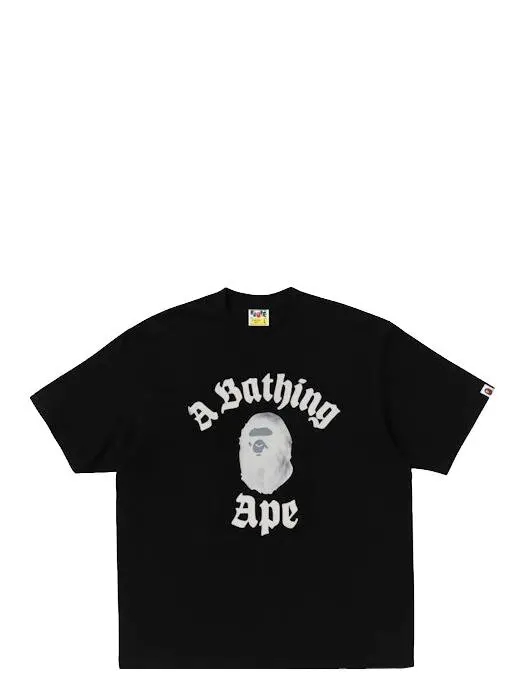 A BATHING APE College Relaxed Fit Ii Tee Shirt - Black
