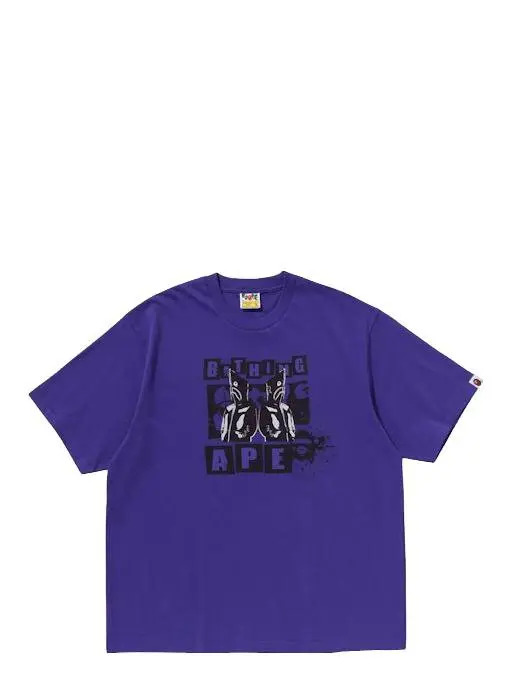 A BATHING APE Graffiti Logo Relaxed Fit Ii Tee Shirt - Purple