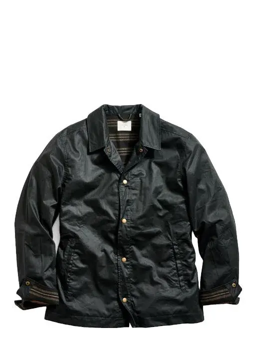 Billy Reid Harrison Water Repellent Waxed Cotton Jacket - Dark Rosin