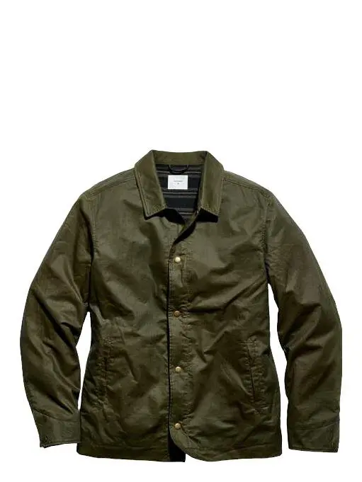 Billy Reid Harrison Water Repellent Waxed Cotton Jacket - Olive