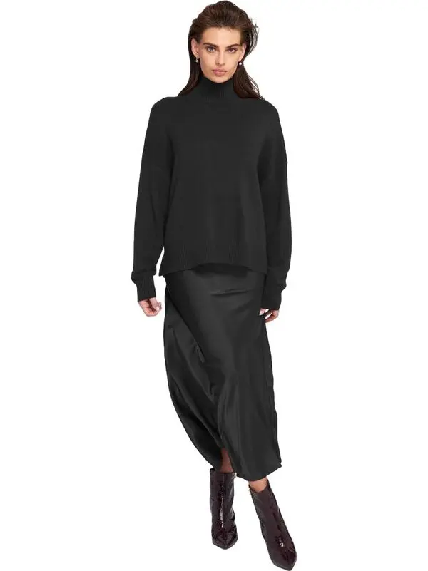 ELLE COLLECTION Turtleneck Pullover - Black