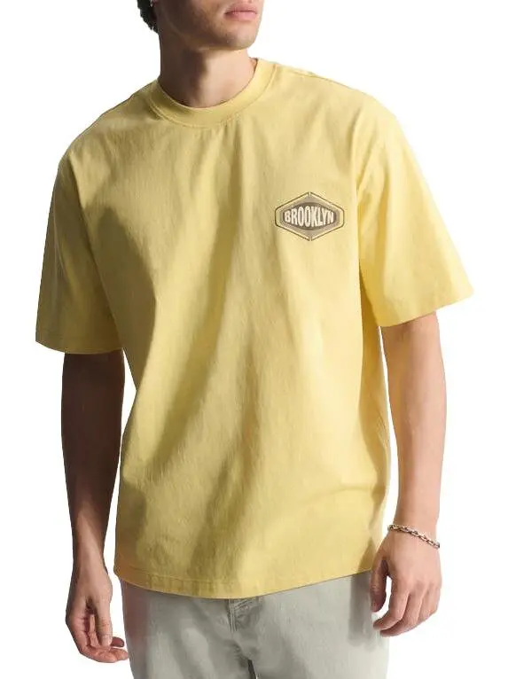 Brooklyn Industries Relaxed Vintage Graphic T-shirt - Dusky Citron