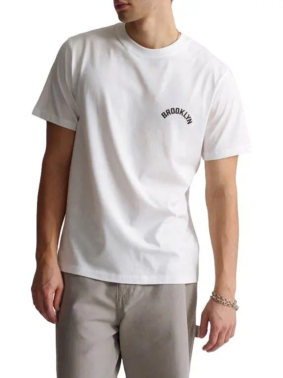 Brooklyn Industries Logo Cotton Graphic T-shirt - White