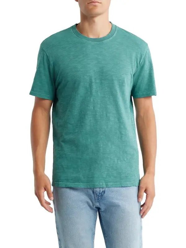 Brooklyn Industries Slim Fit Organic Cotton Slub T-shirt - Silver Pine
