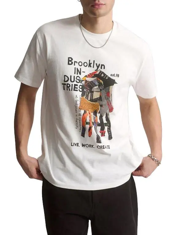 Brooklyn Industries Water Tower Graphic T-shirt - Antique White