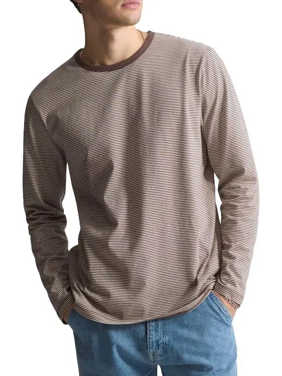 Brooklyn Industries Stripe Ringer Long-sleeve T-shirt - Chocolate Martini Stripe