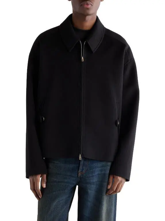 Acne Studios Doveo Double Face Wool Flannel Jacket - Black
