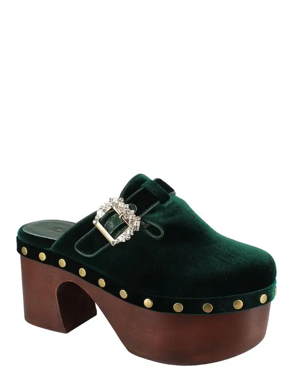ZIGI Macarena Platform Clog - Green Velv