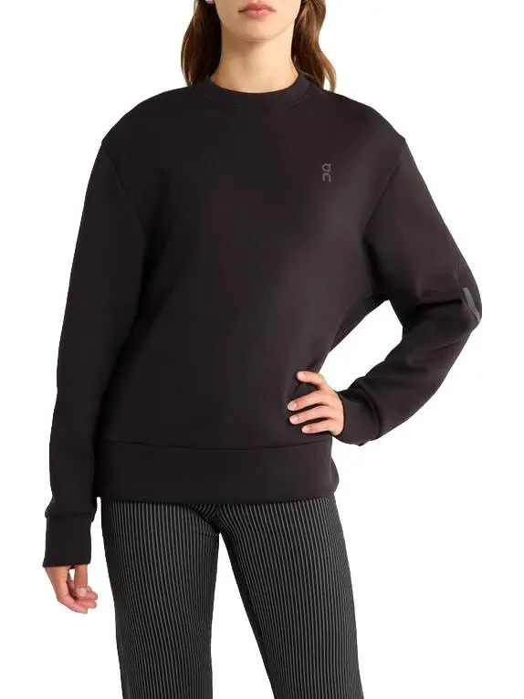 On Focus Tech Crewneck Sweatshirt - Black