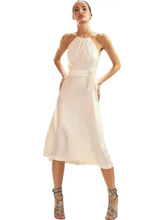 Cynthia Rowley Talita Silk Wrap Dress - White