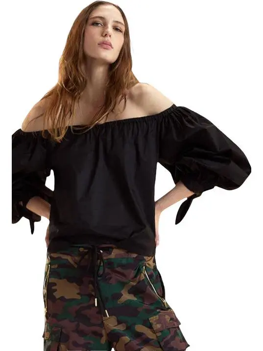 Cynthia Rowley The Bunny Blouse - Black
