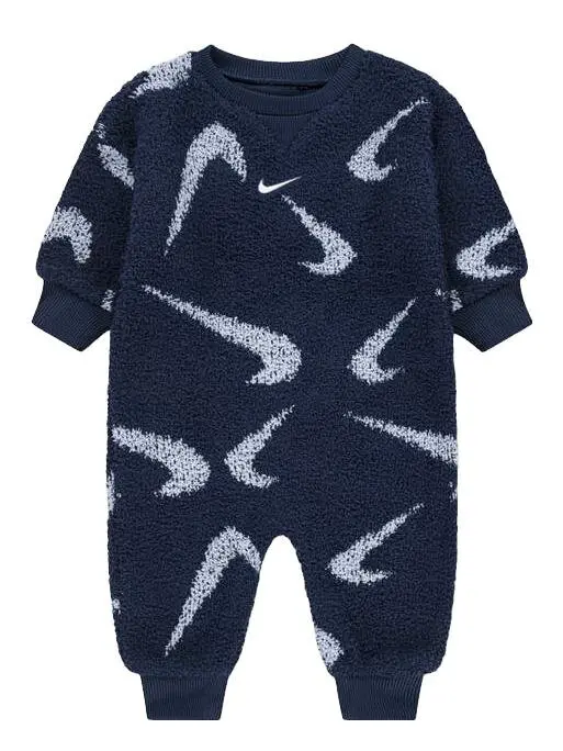 Nike Swoosh Bouclé Jacquard Romper - Midnight Navy