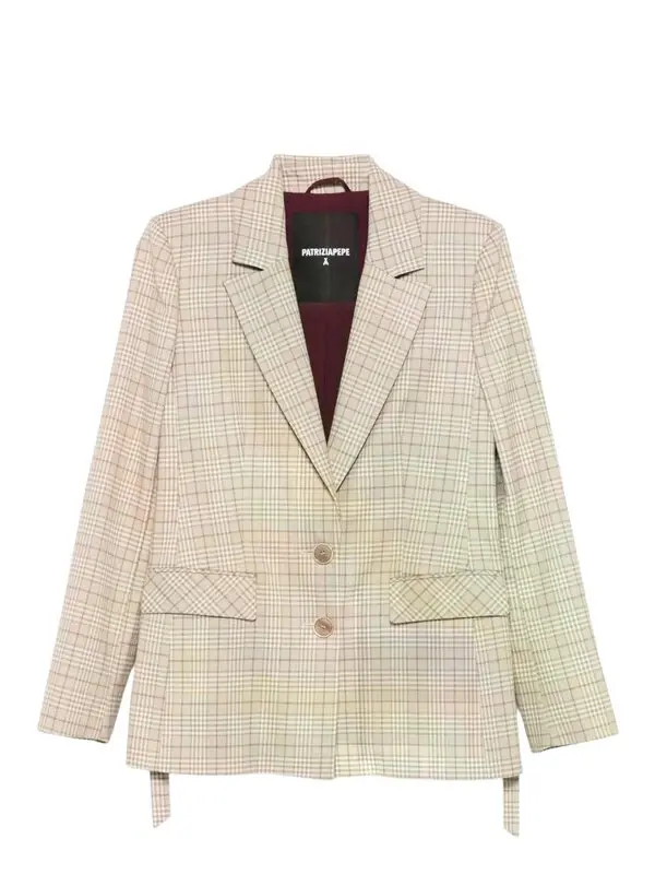 Patrizia Pepe Checked Blazer - Neutrals