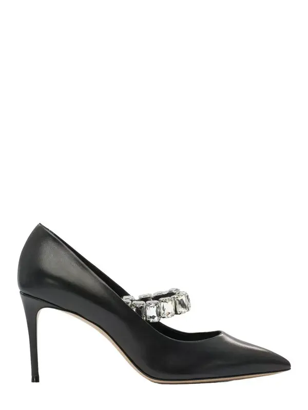 Casadei 100mm Crystal-embellished Pointed-toe Pumps - Black