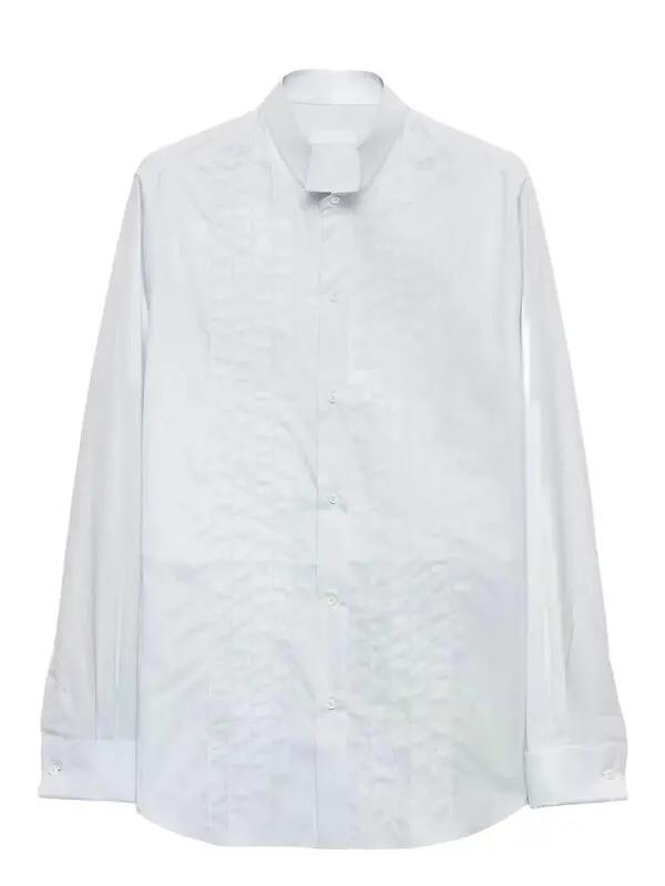 Prada Pleated Cotton Shirt - Blue
