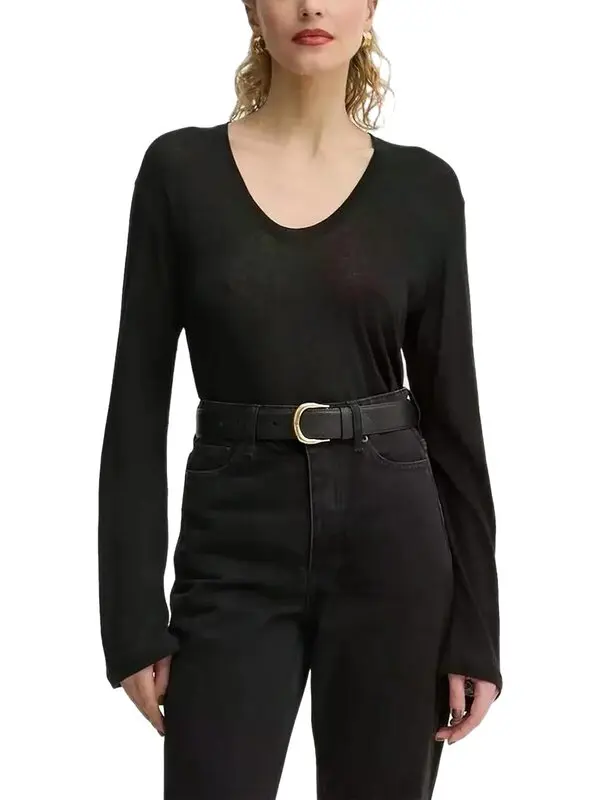 BY MALENE BIRGER Scoop-neck Top - Black