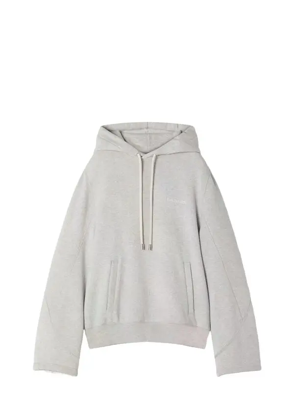 LANVIN Logo-embroidered Hoodie - Grey