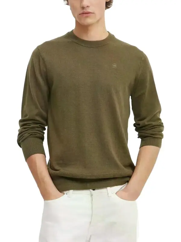 G-star Raw Merino-wool Crew-neck Sweater - Green
