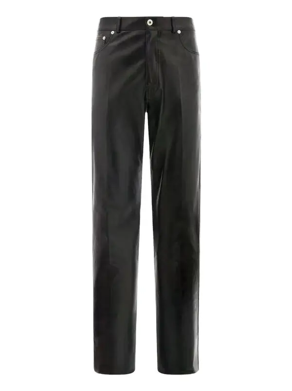 FERRAGAMO Five-pocket Nappa Trousers - Black