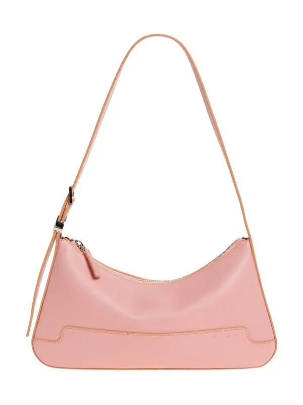 Marni Baguette Leather Shoulder Bag - 650 - Pink