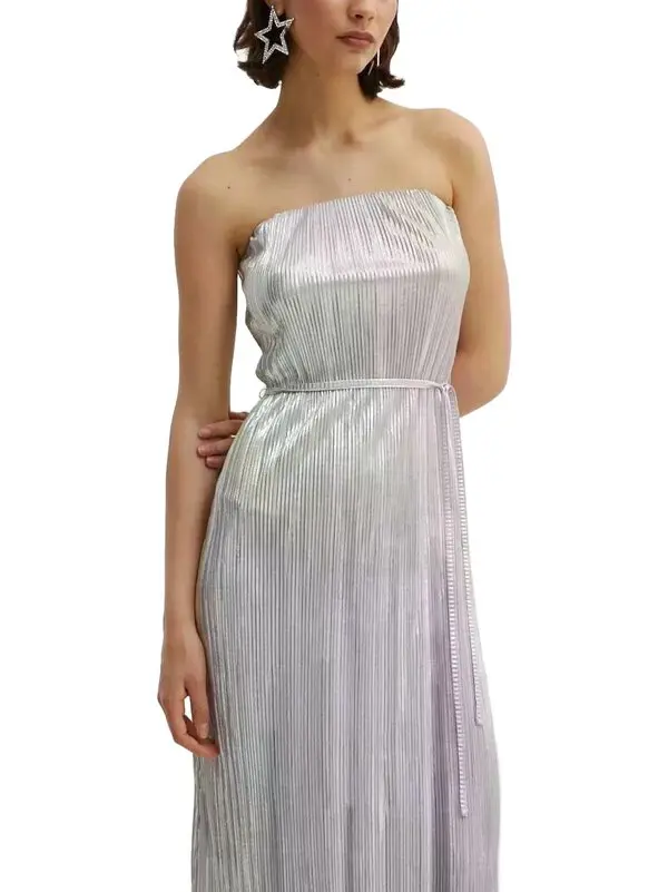 NEVER FULLY DRESSED Luna Pleated Maxi Dress - Grey