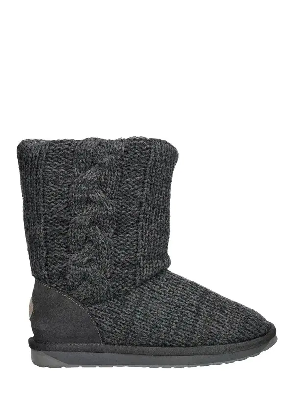 EMU AUSTRALIA Cable-knit Lined Boots - Grey