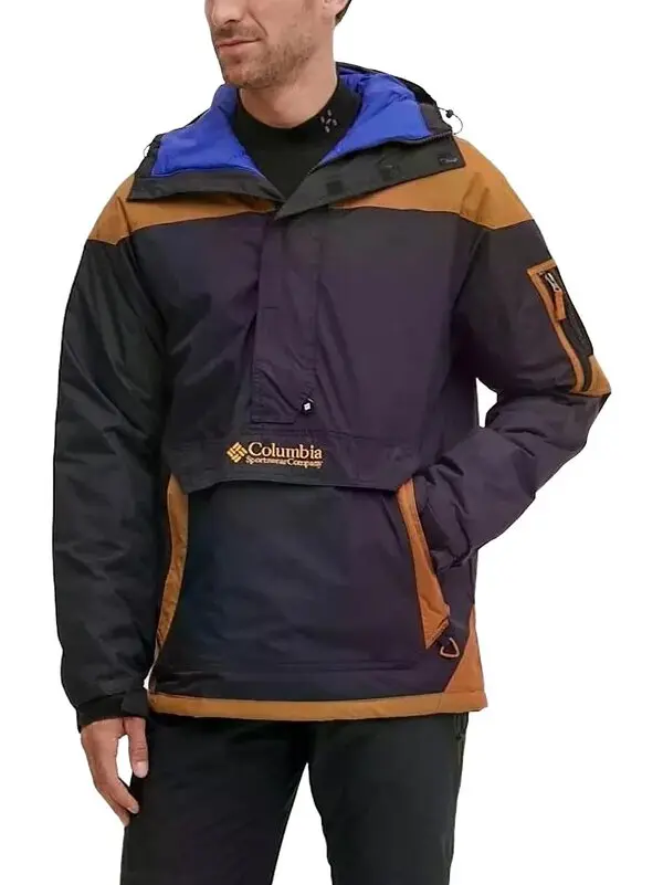 Columbia Challenger Ii Color-blocked Zip-front Jacket - Black