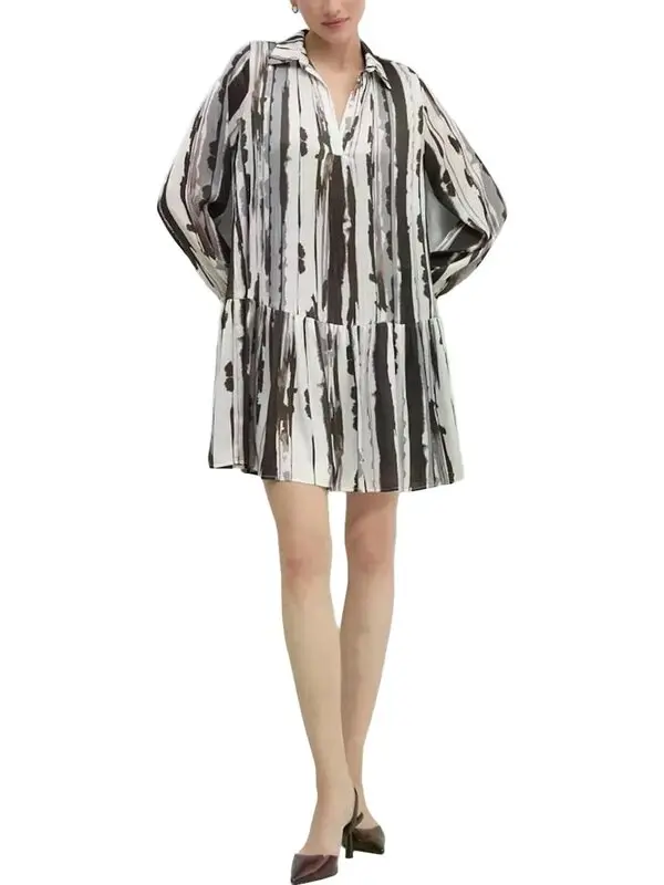 SANDRO FERRONE Abstract-print Mini Dress - White