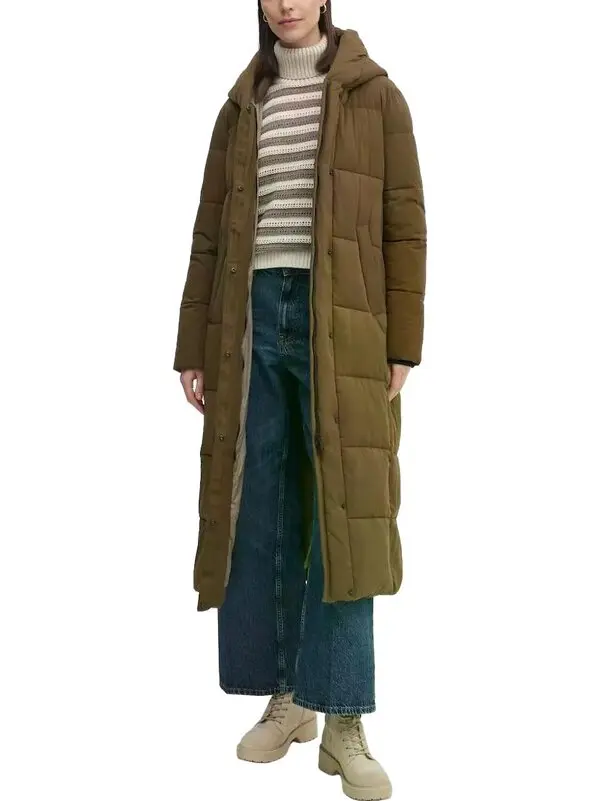 SANDRO FERRONE Hooded Quilted Jacket - Brown