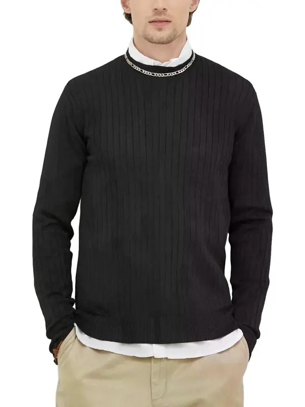 BRUUNS BAZAAR Crew-neck Sweater - Black
