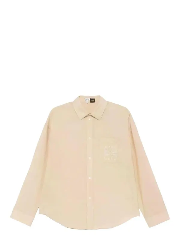 Loewe Embroidered-anagram Shirt - Neutrals