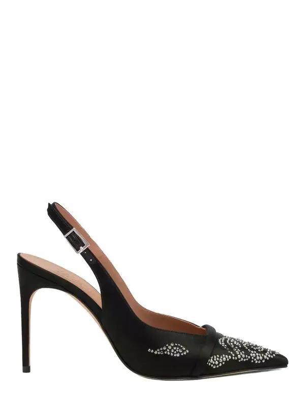 MALONE SOULIERS 90mm Jazz Embellished Slingback Heeled Pumps - Black