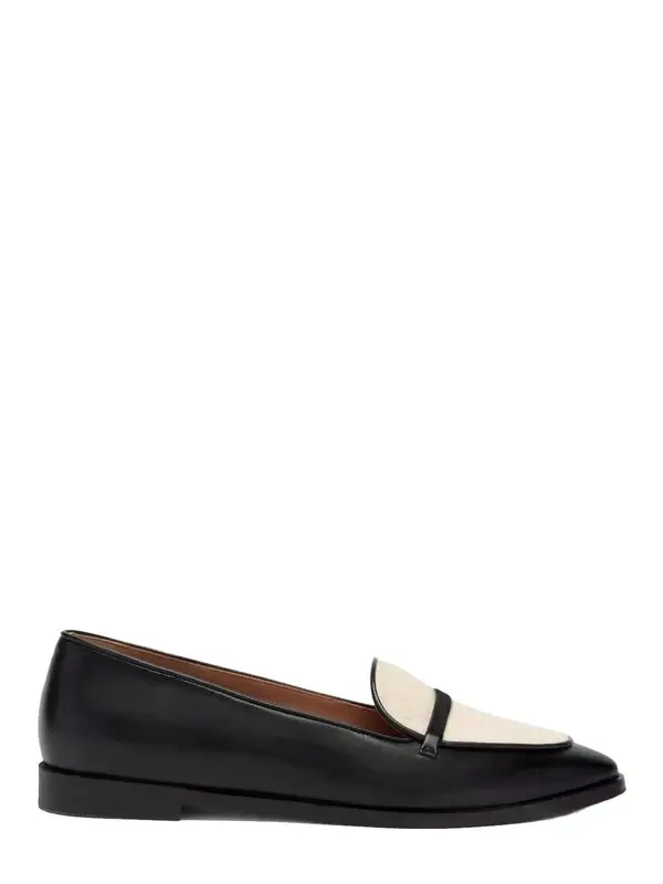 MALONE SOULIERS Leather Paneled Loafers - Black