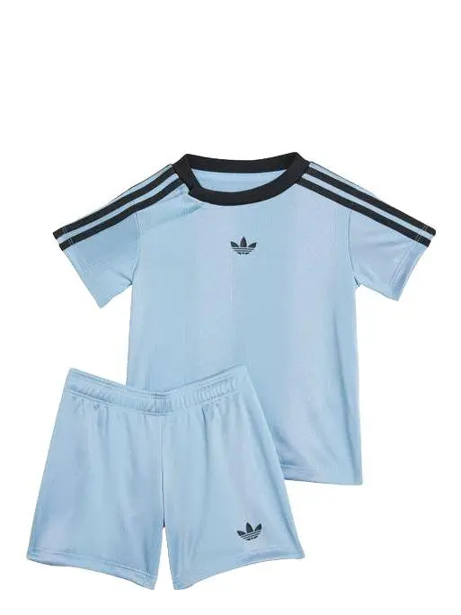 Adidas Jacquard T-shirt And Shorts Set - Ash Blue