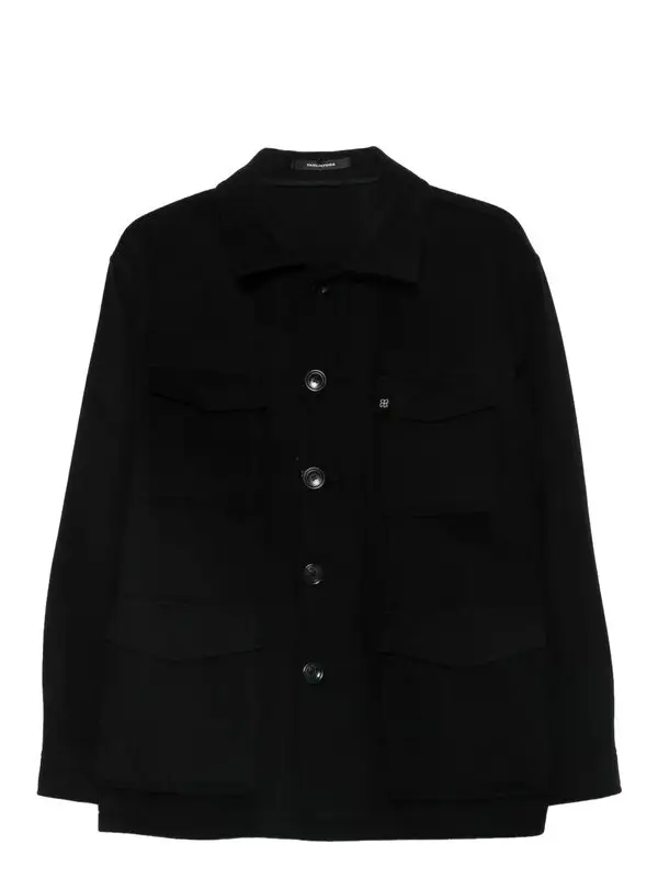 Tagliatore Button-fastening Patch-pocket Jacket - Black