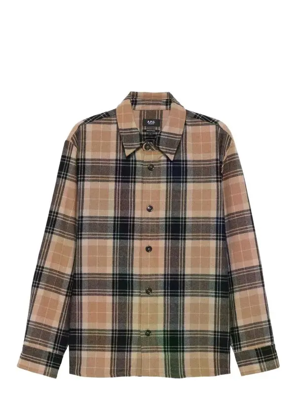 A.p.c. Plaid Check-pattern Shirt - Blue