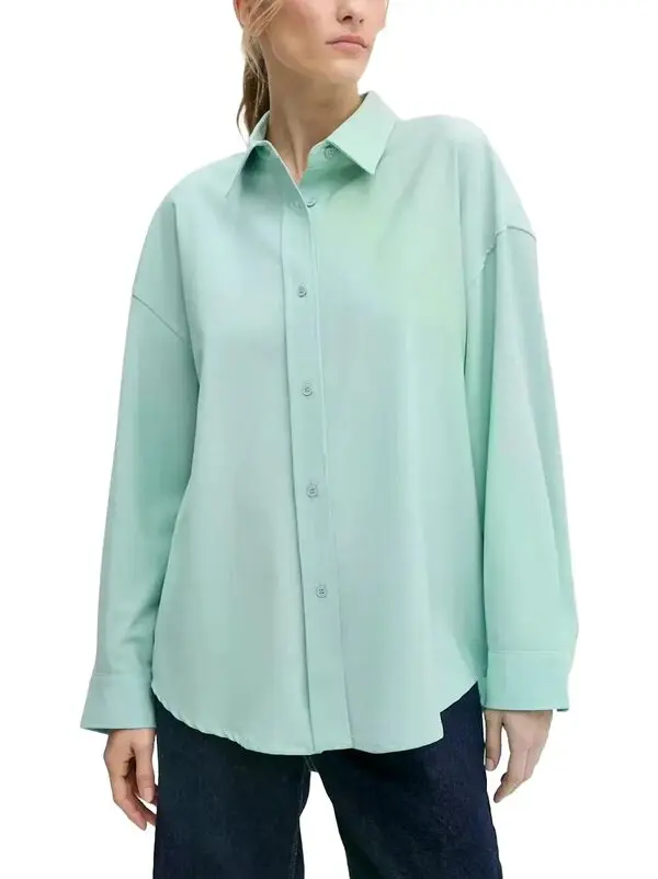 American Vintage Button-down Point-collar Shirt - Green
