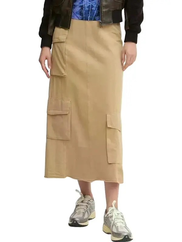 Desigual Cargo-pocket Midi Skirt - Neutrals